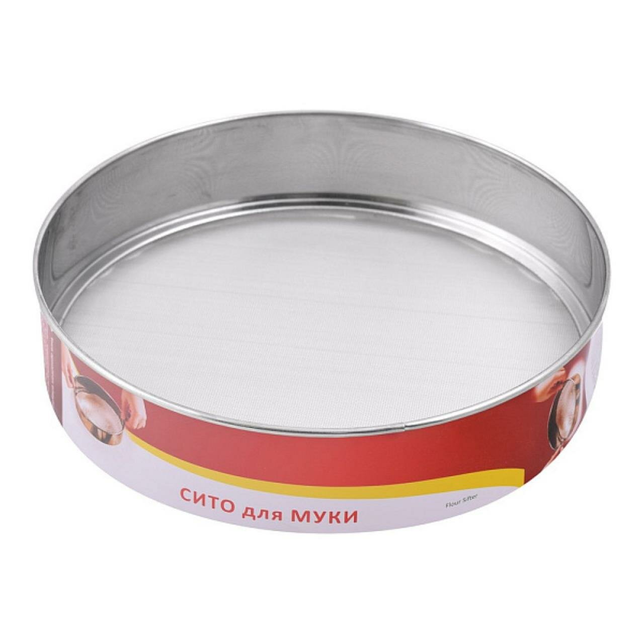 Сито Мультидом J11-36 для муки, нержавеющая сталь, серебристое, диаметр 20 см