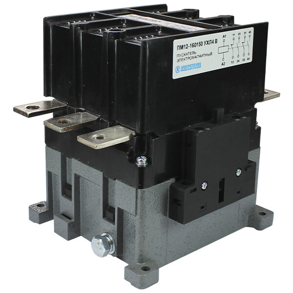 Электромагнитный пускатель Электротехник ПМ12-160150 УХЛ4 В, 220В/50Гц, 2з и2р, 160А, нереверсивный, без реле, IP20, ET502582