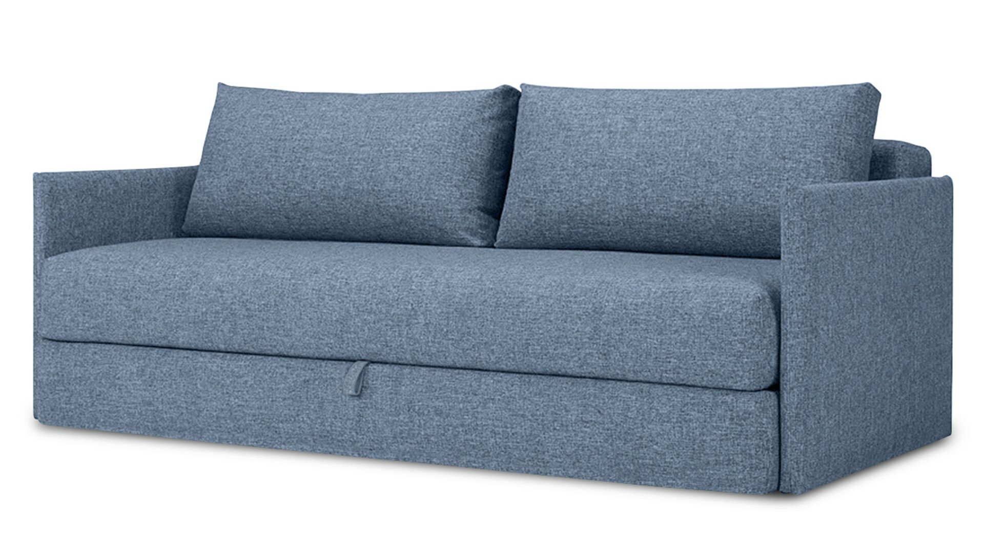 Диван Коя Лайт Strong Plus 09 NOW 208x94x80 см, синий Рогожка, еврокнижка Фиеста