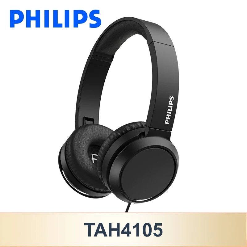 Игровые наушники Philips TAH4105 с проводным подключением, 3,5 Мм, Hi-Fi Стерео, складные, удобные, для онлайн-игр