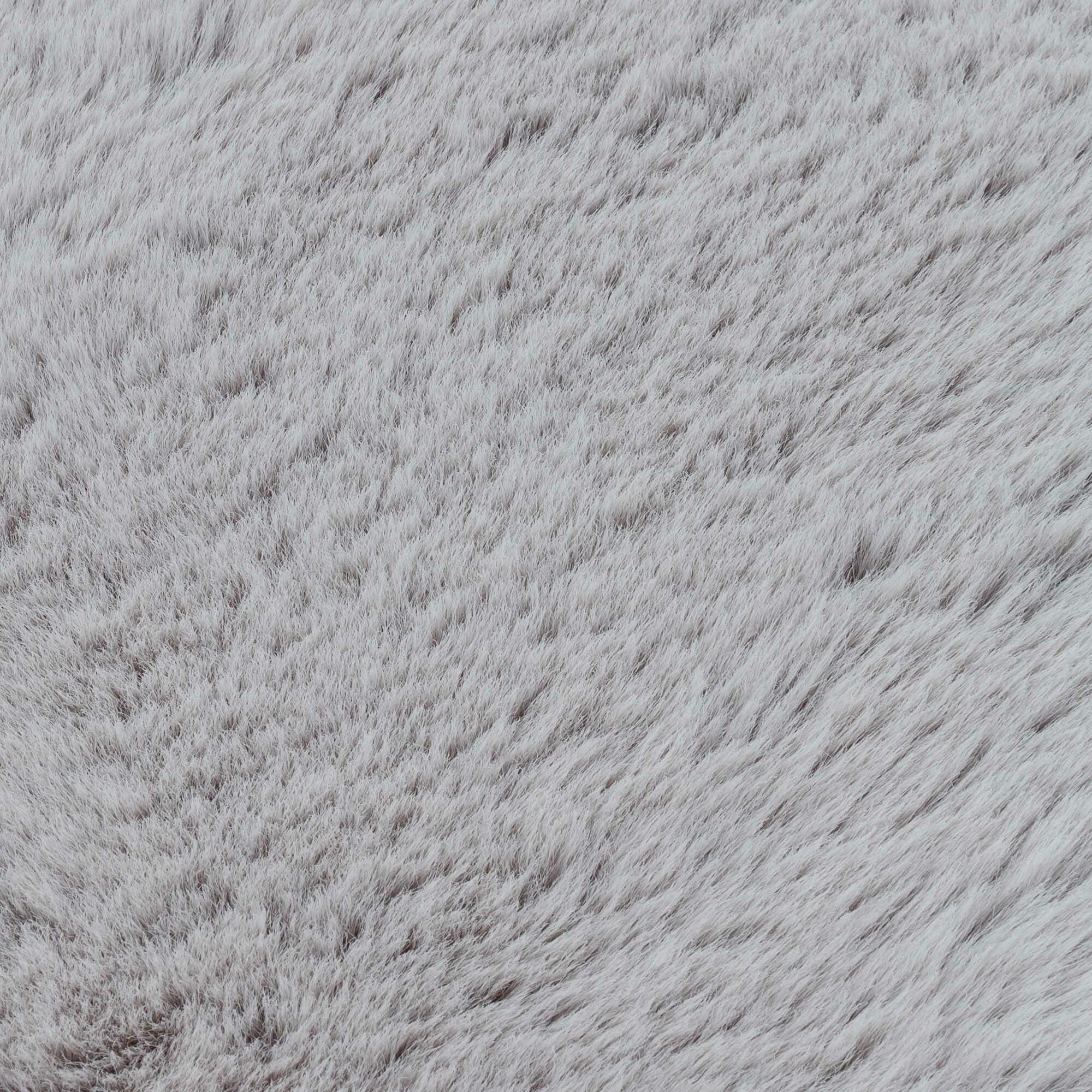 Ковер, 150х210 см, искусственный мех, светло-серый, Monotone, Kuchenland