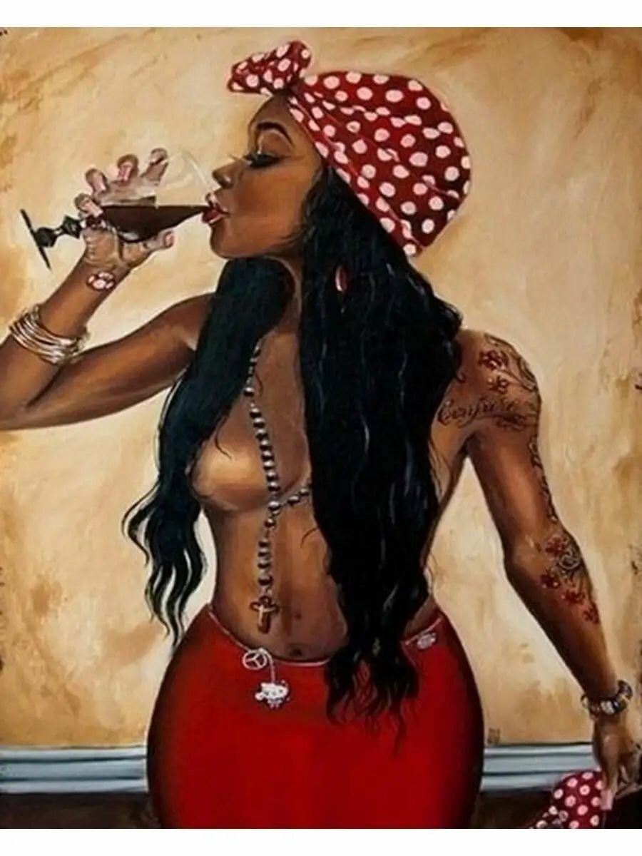 Алмазная мозаика на подрамнике 40х50 полная выкладка круглые стразы "Портрет девушки"