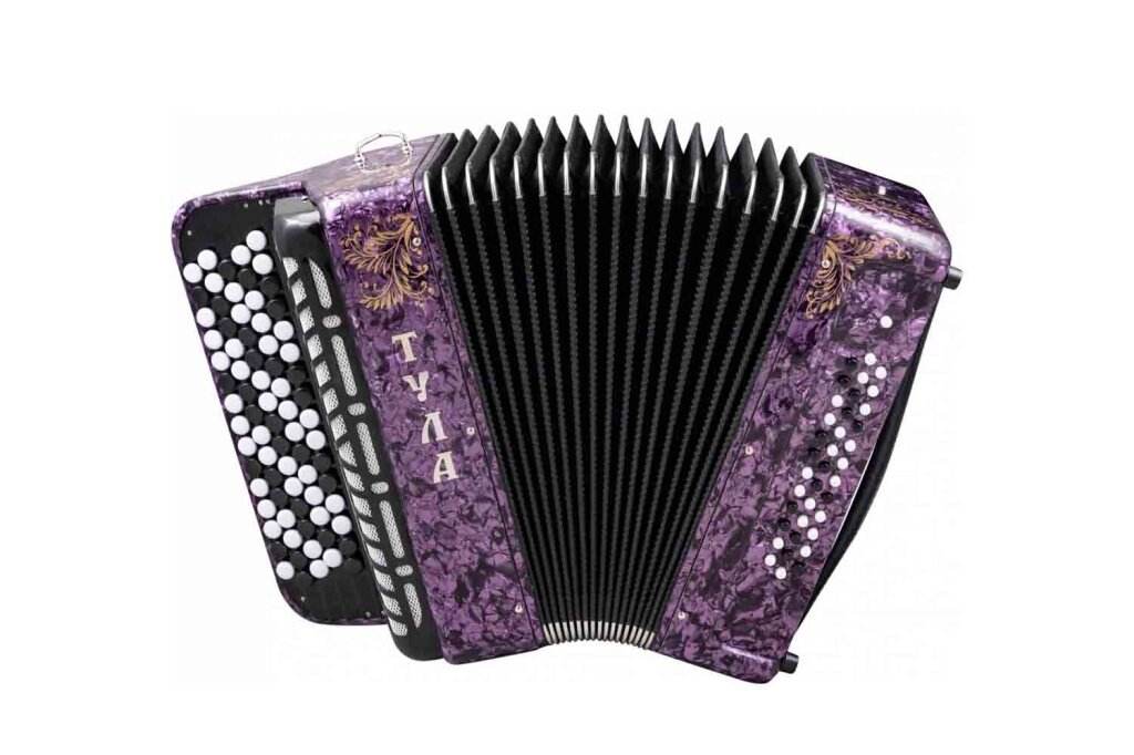 BN-46-PR Баян ученический "Тула" 77/46х37-II, фиолетовый, Тульская Гармонь