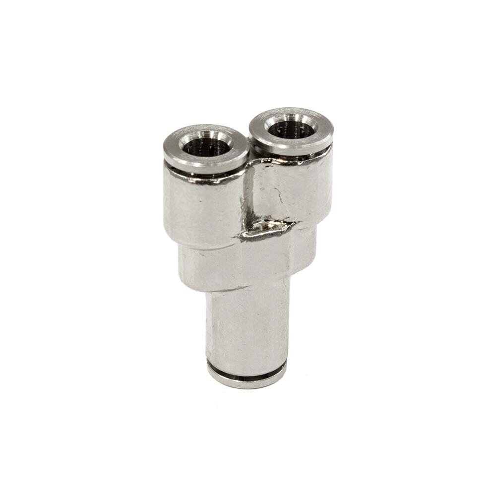 Пневмофитинг цанговый Y-образный переходной Cn-Y6 для полиуретановых и рильсановых трубок, Арт. 4652