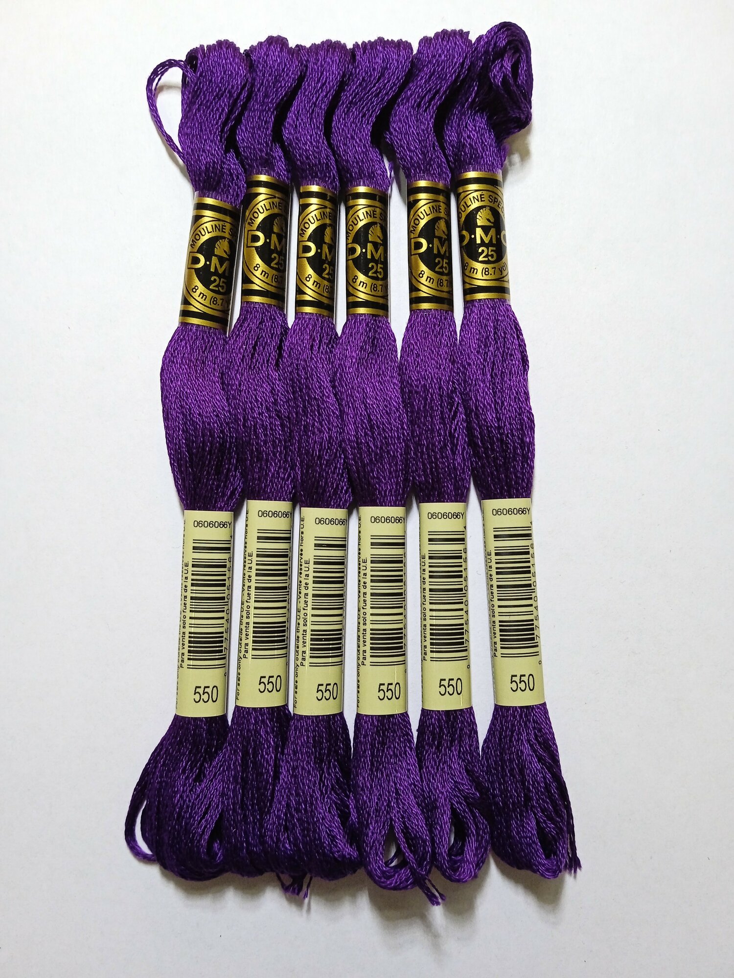 Набор ниток мулине, 8 м, 6 шт DMC-550_6