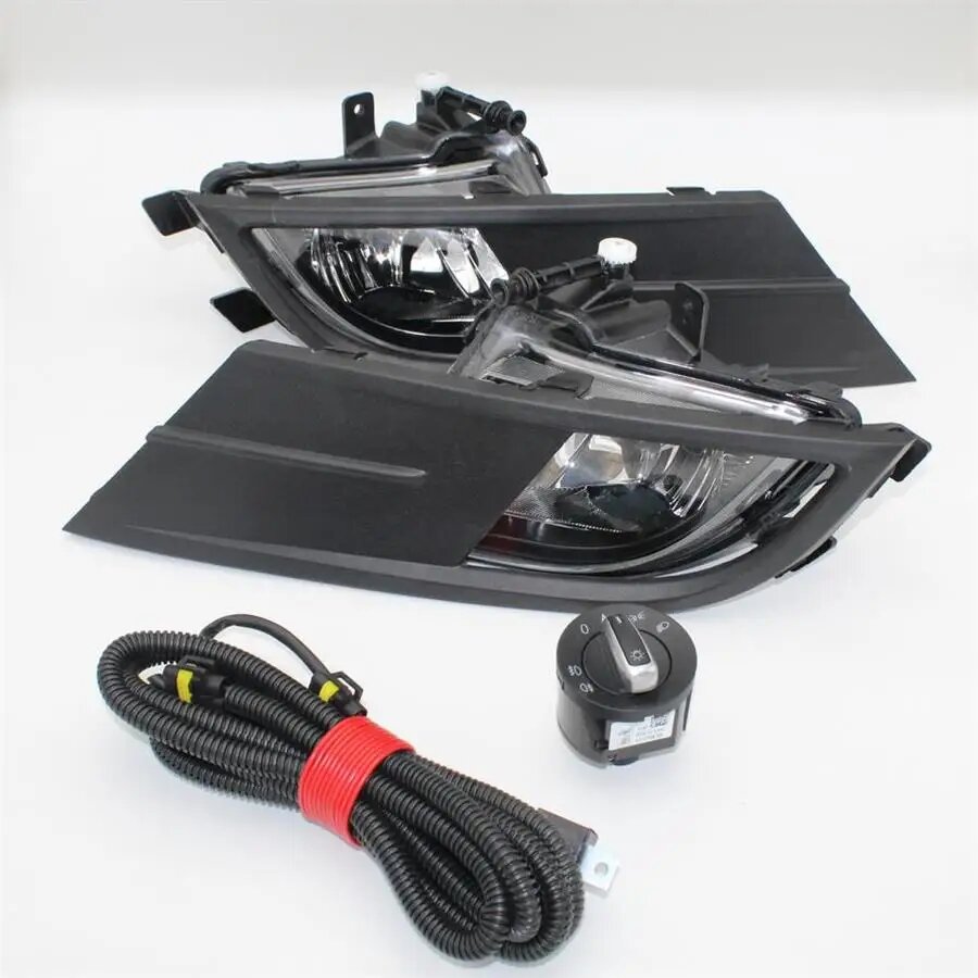 Для VW Jetta MK6 2015 2016 2017 2018 Автомобильный Стайлинг Новый передний бампер Противотуманная фара + провод + переключатель или комплект крышки решетки set