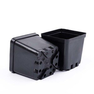 Горшок для рассады 0,85 л 11х11х11см черный, литьё