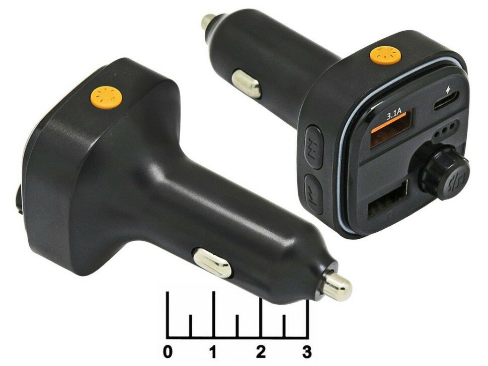 Модулятор MP3/FM/2USB/Type C + bluetooth 5V 3.1A (TS-CAF18)