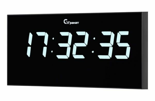 Большие электронные настенные часы белые Granat C-2515-B