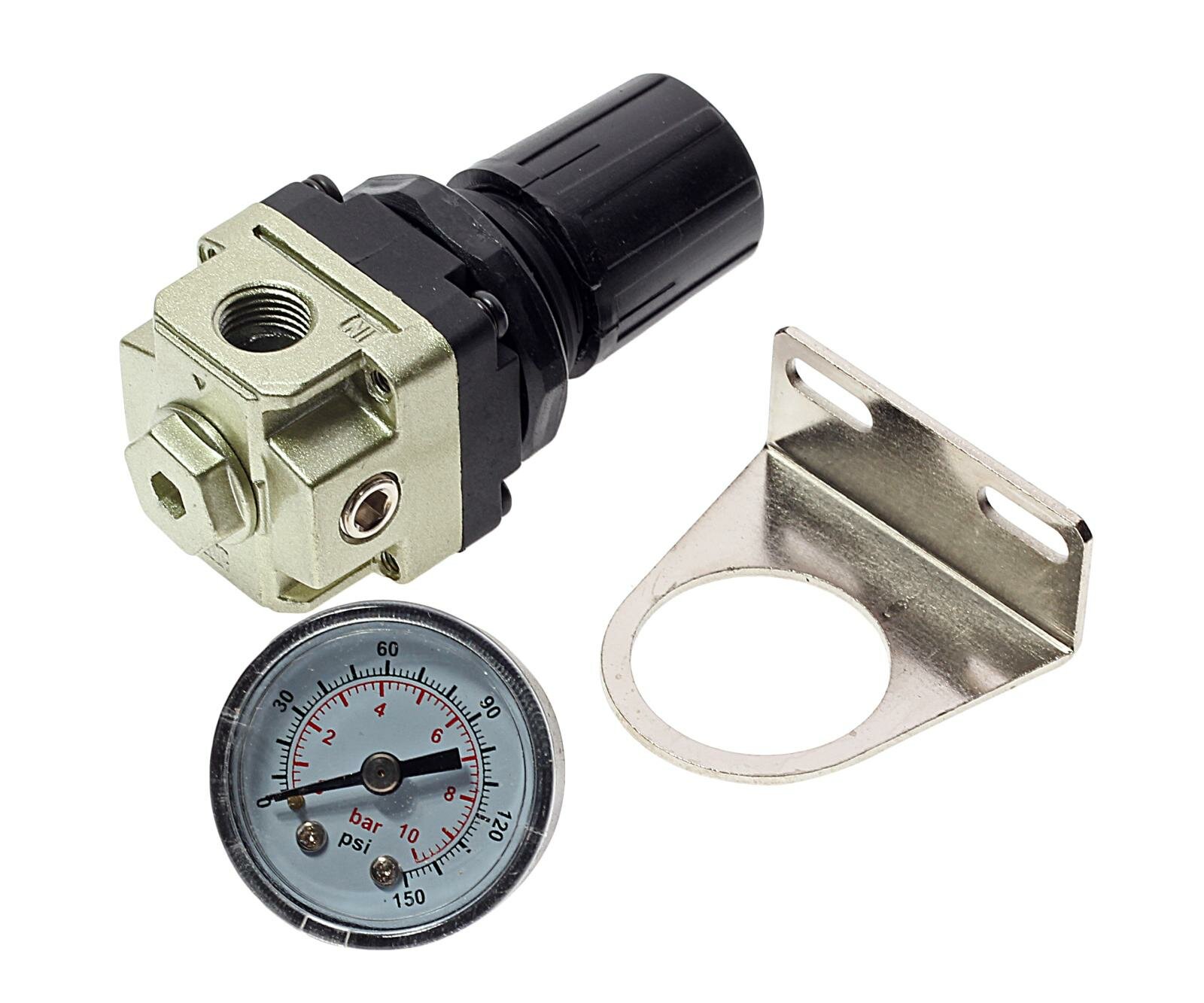 Регулятор давления воздуха 1/4дюйм. 0-10bar эврика