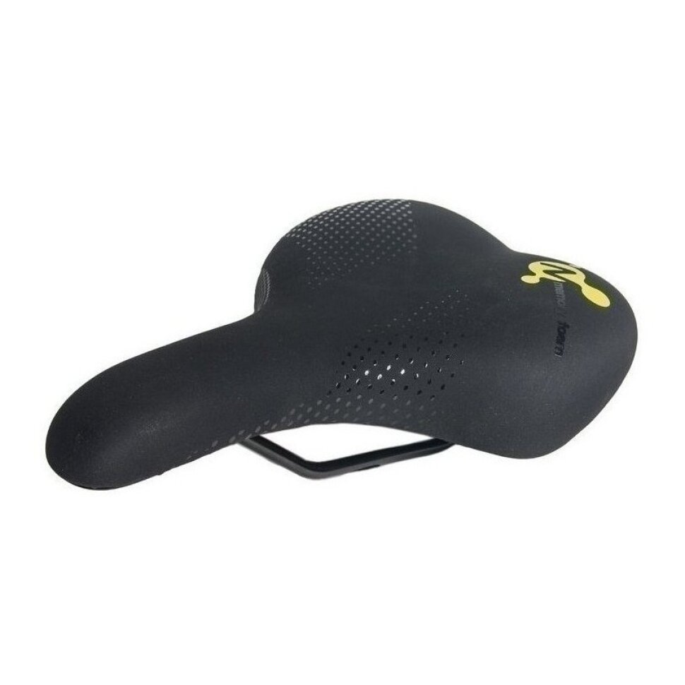 Седло велосипедное DDK D-225Q комфорт, для города с эластомером, с гелевыми вставками, женское