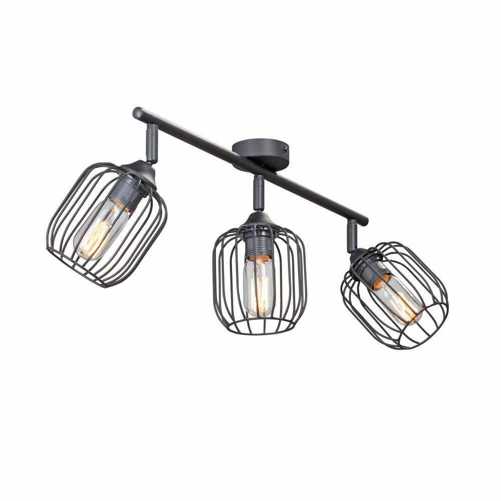 Люстра Vitaluce V4298-1/3PL, 3хE27 Макс. 60Вт Черный, Матовый / Виталюче.