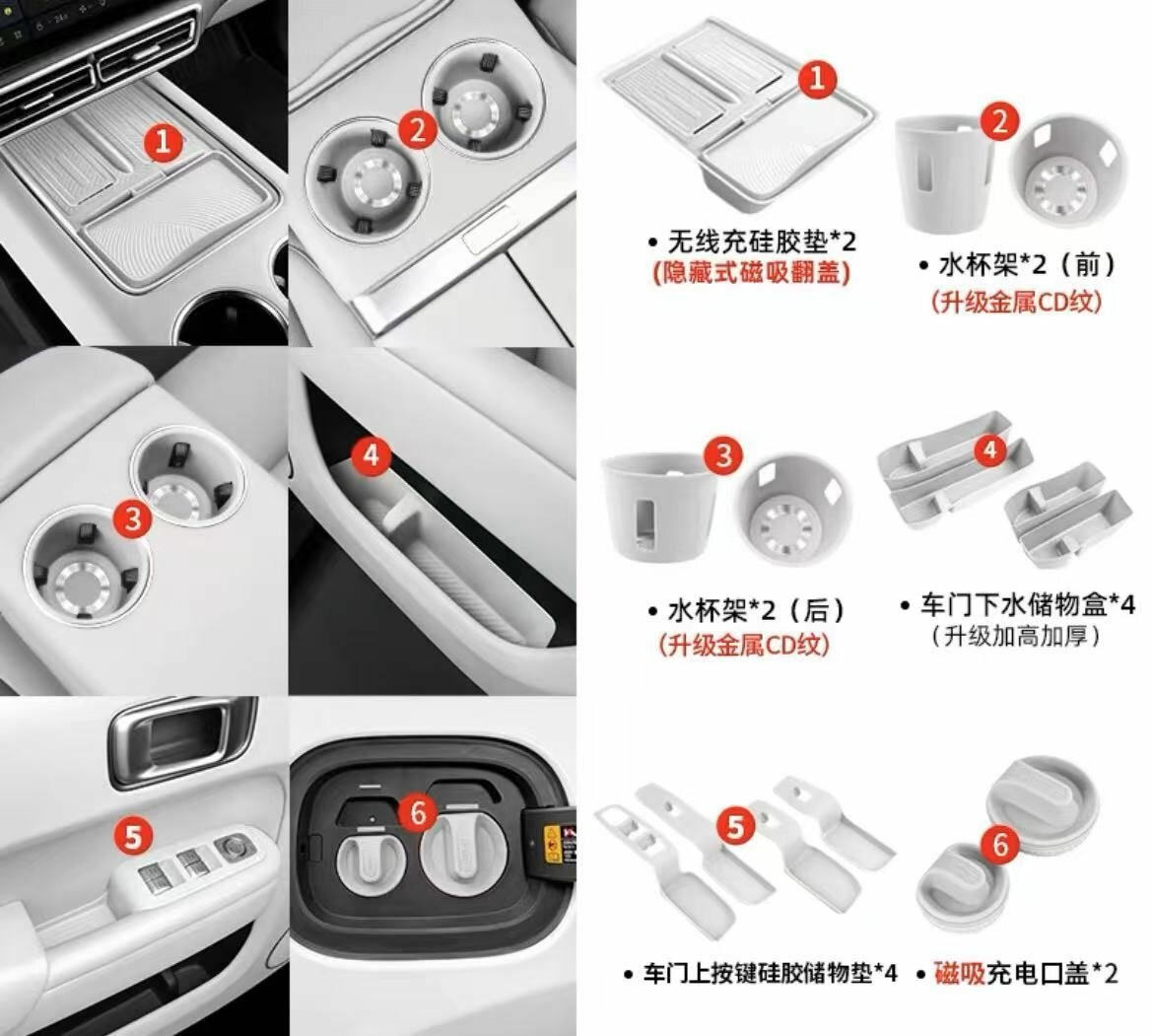 Силиконовые вставки Lixiang L7 полный комплект