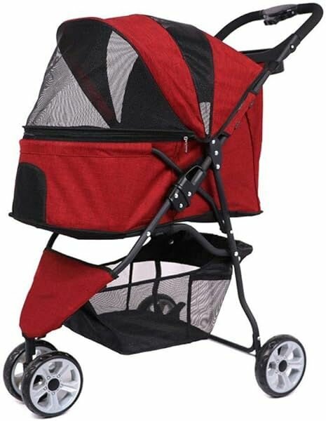 Детская коляска 3-в-1 Дизайн 3-х колесных колясок для домашних животных Цвет: красный