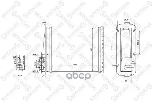 Радиатор печки VOLVO 850/S70 2.0-2.5TDi 91> Stellox арт. 10-35023-SX