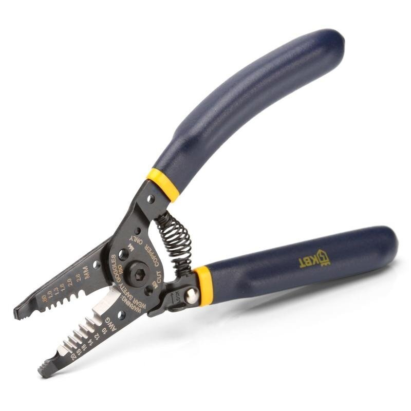 Инструмент для снятия изоляции КВТ WS-01C, серия профи, регулируемый, для проводов сечением 0.2-6.0 мм , эргономичные рукоятки