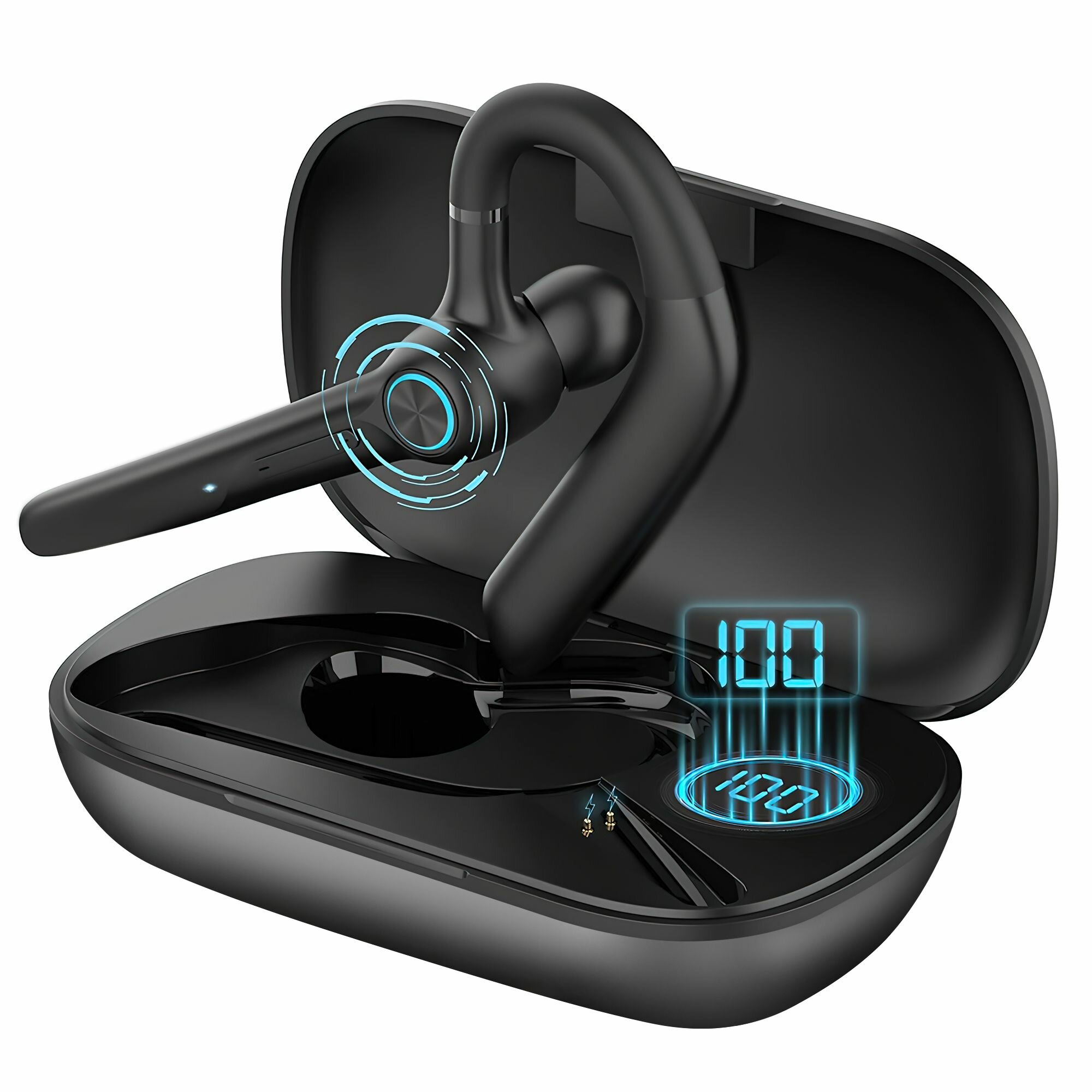 Наушники беспроводные с микрофоном, Bluetooth, USB Type-C, черный беспроводная гарнитура Bluetooth гарнитура