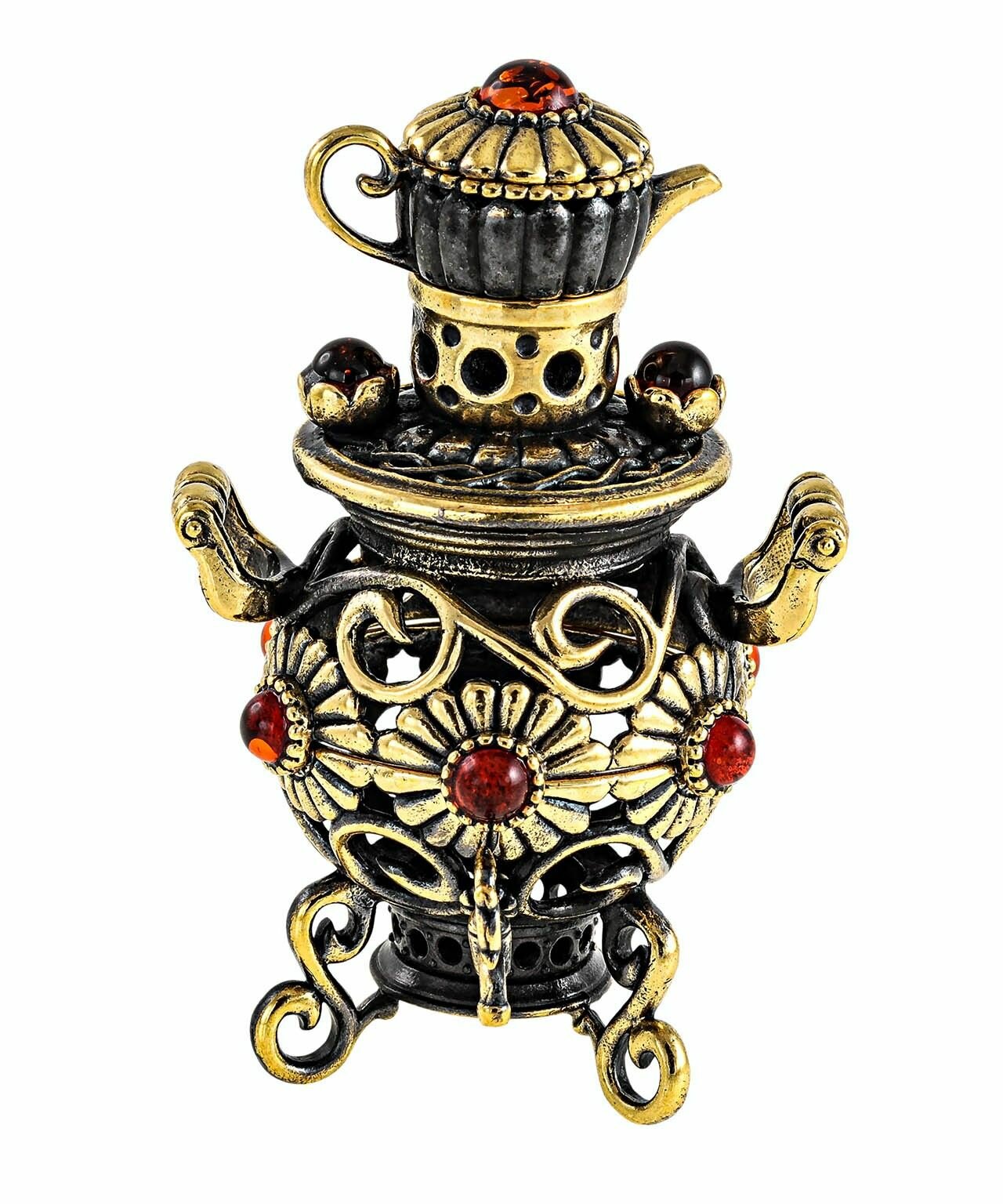 Сувенирный Самовар Хризантема 2439