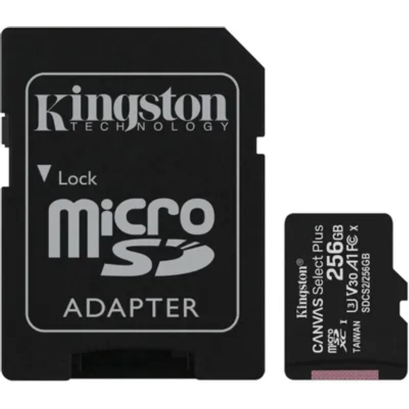 Карта памяти Kingston Canvas Select Plus microSDXC 256 ГБ SDCS2/256Gb