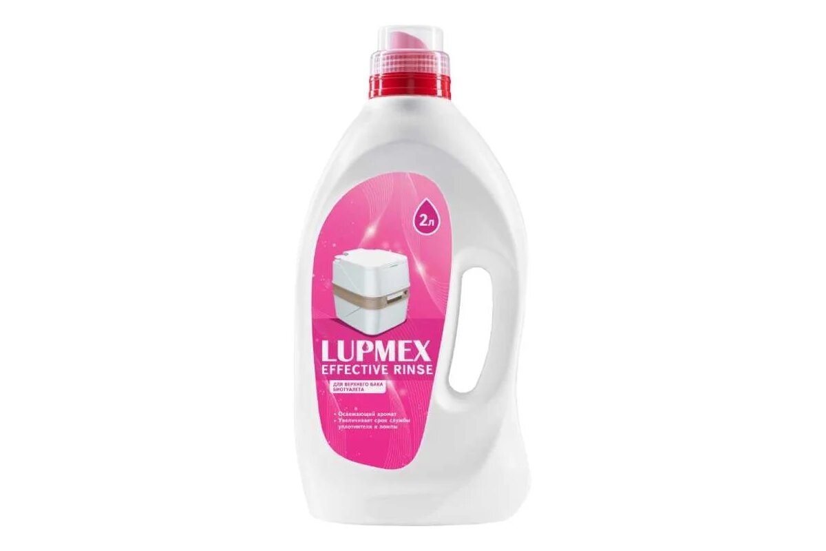 Туалетная жидкость LUPMEX Effective Rinse 2 л дезинфицирующая жидкость для биотуалетов и садовой сантехники