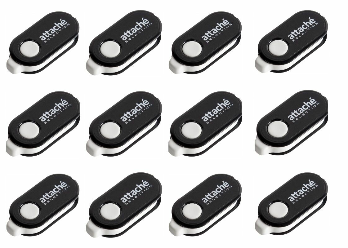 Attache Selection Ластик раздвижной с пластиковым черным держателем, 12 шт/