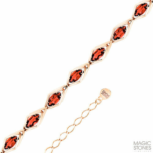 Браслет, золото, 585 проба, гранат