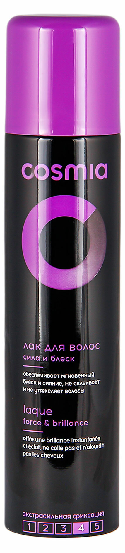 Лак для волос Cosmia экстрасильной фиксации Сила и блеск, 250 мл