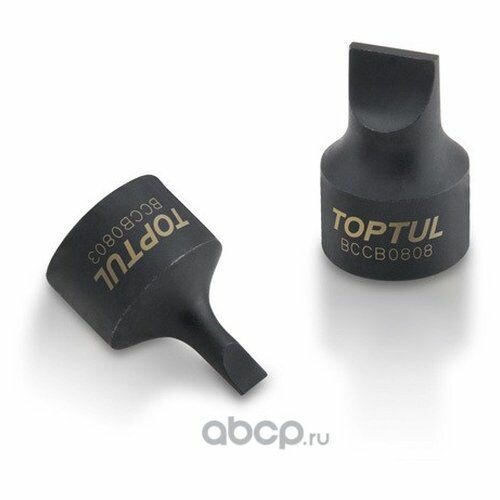 Головка 1/4 с насадкой шлицевой 8мм SNCM+V TOPTUL Toptul BCCB0808