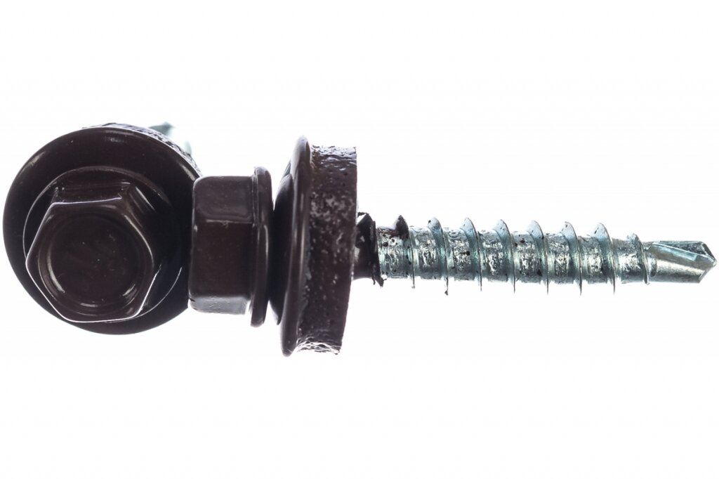 Саморезы СКД кровельные, RAL 8017 шоколадно-коричневый, 29 х 4.8 мм, 2 500 шт, для деревянной обрешетки, ЗУБР Профессионал 4-300310-48-029-8017