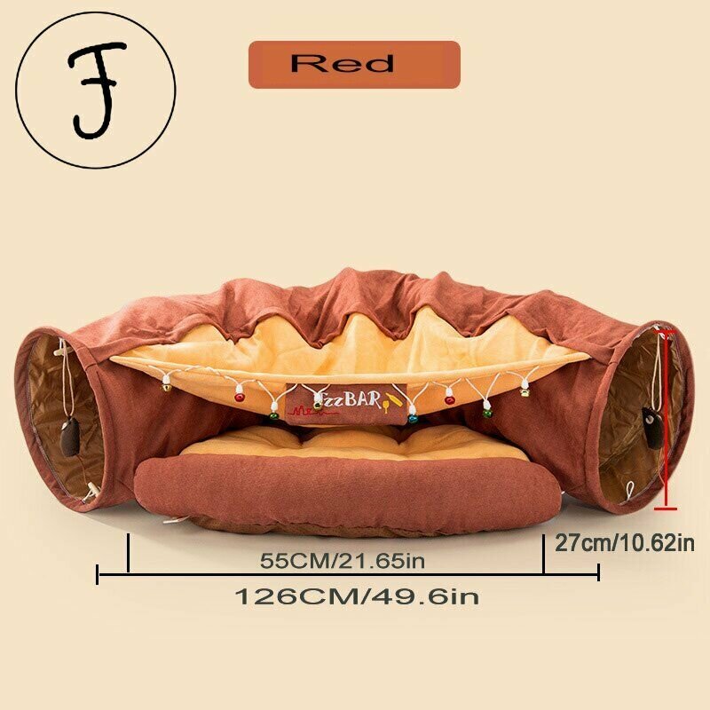 Туннель-лежак для кошек и собак игрушка для животных тоннель