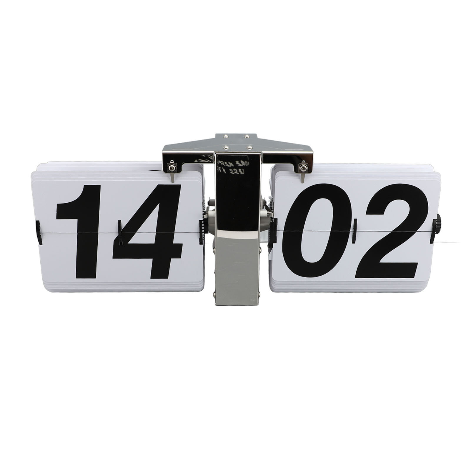 Настольные часы-раскладушки с большими цифрами, ретро, механические, автоматические, для гостиной, L, нержавеющая сталь, 24 ч, белые страницы