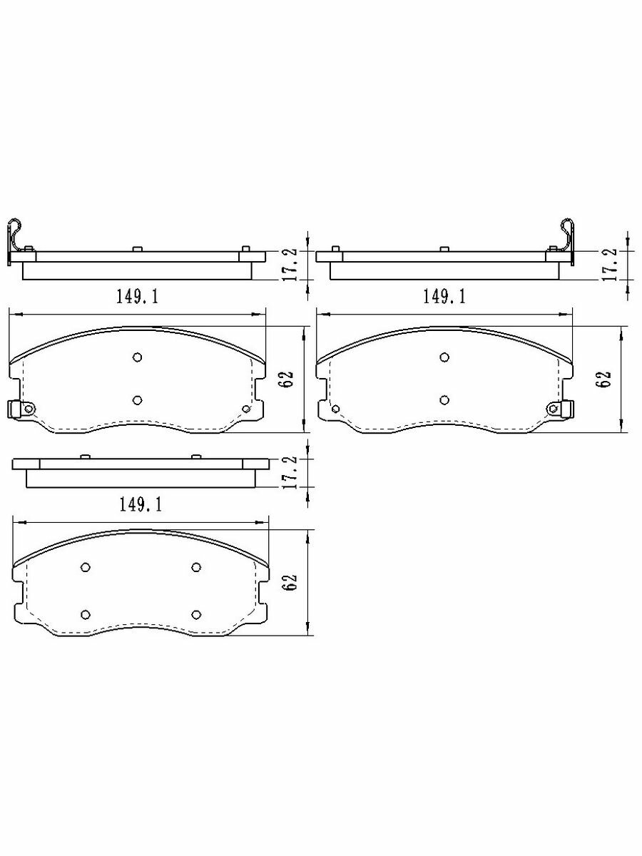 Тормозные колодки дисковые передние Winkod W0026BP для CHEVROLET Captiva, OPEL Antara, DAEWOO Winstorm — фото 1
