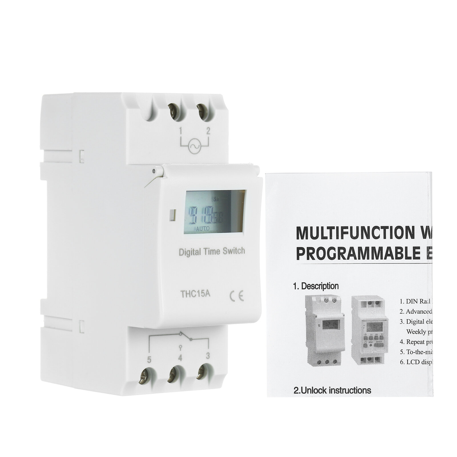 Таймер THC15A программируемый 16A 24V DIN рейка