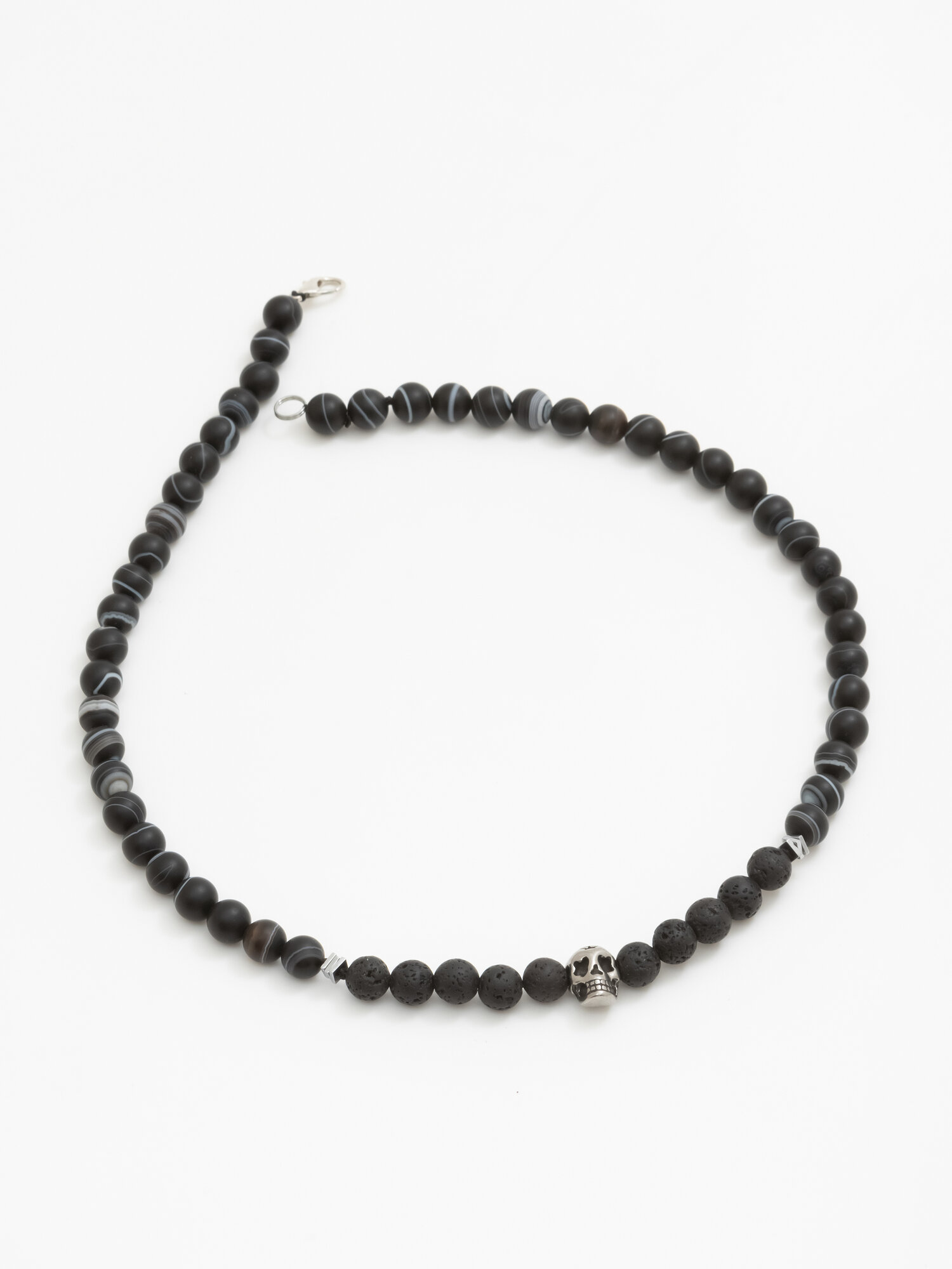 Бусы, вулканическая лава, агат