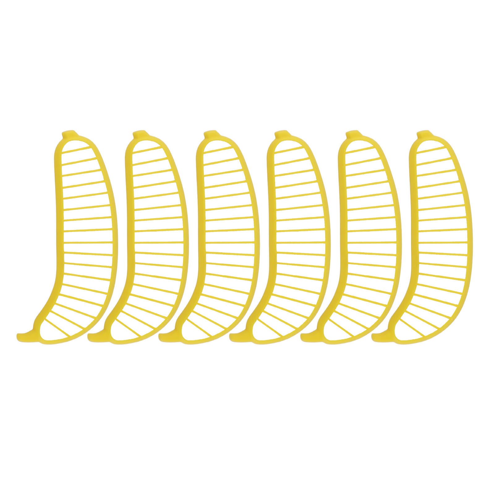 6Pcs Fruit Cutter Yellow Quick Slicing Reliable Durable Versatile Banana Cutter for Kitchen Home