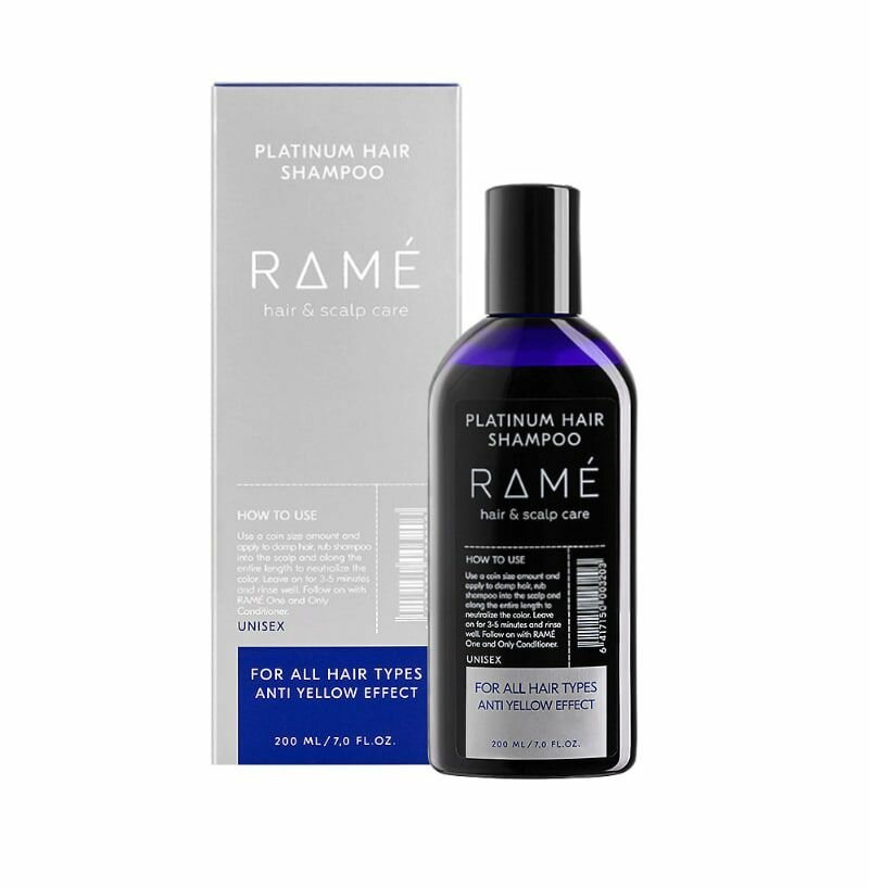RAME Шампунь нейтрализатор желтизны PLATINUM HAIR SHAMPOO. 200 мл