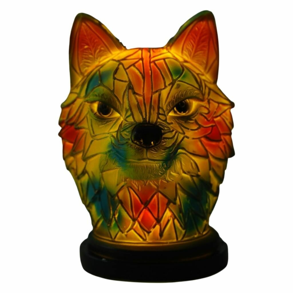 Богемный светильник из смолы в виде животного, - Волк