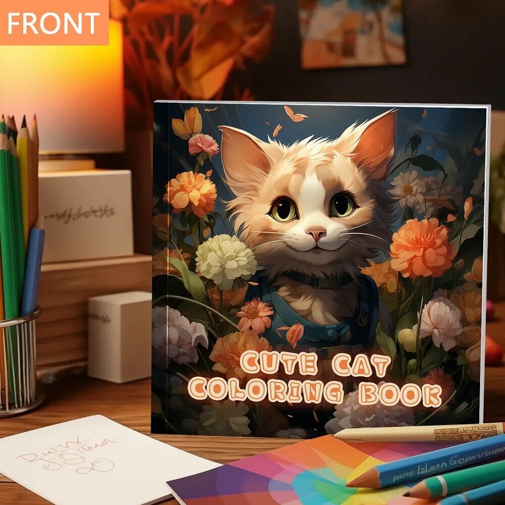 Книжка-раскраска Животное, Альбом для рисования Животное, высокое качество Книга каракулей20 см*20 см, подходит для раскрашивания как взрослыми, так и детьми