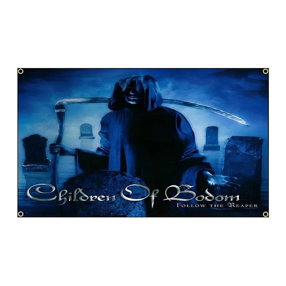 Флаг Children of Bodom 90x150 см полиэстер Темно-синий, 60x90cm, 4 Grommets-2