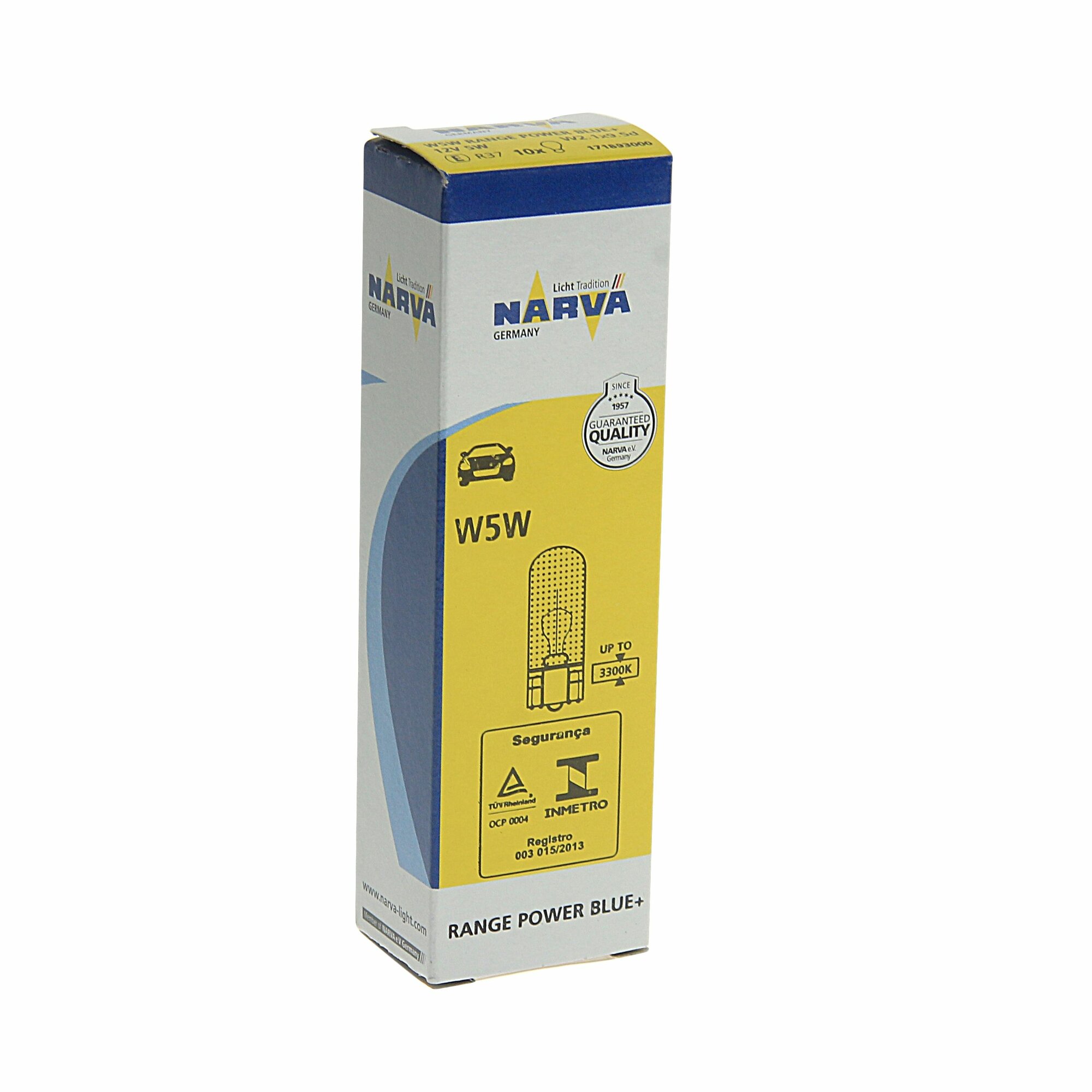 Автолампа W5W (W2.1x9.5d) RANGE POWER BLUE 12V, 10 шт