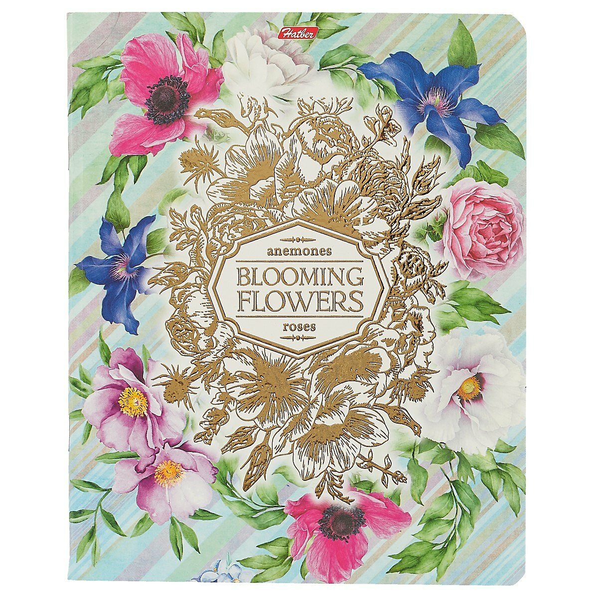 Тетрадь общая «Blooming flowers» в ассортименте, 48 листов в клетку, A5 - Hatber