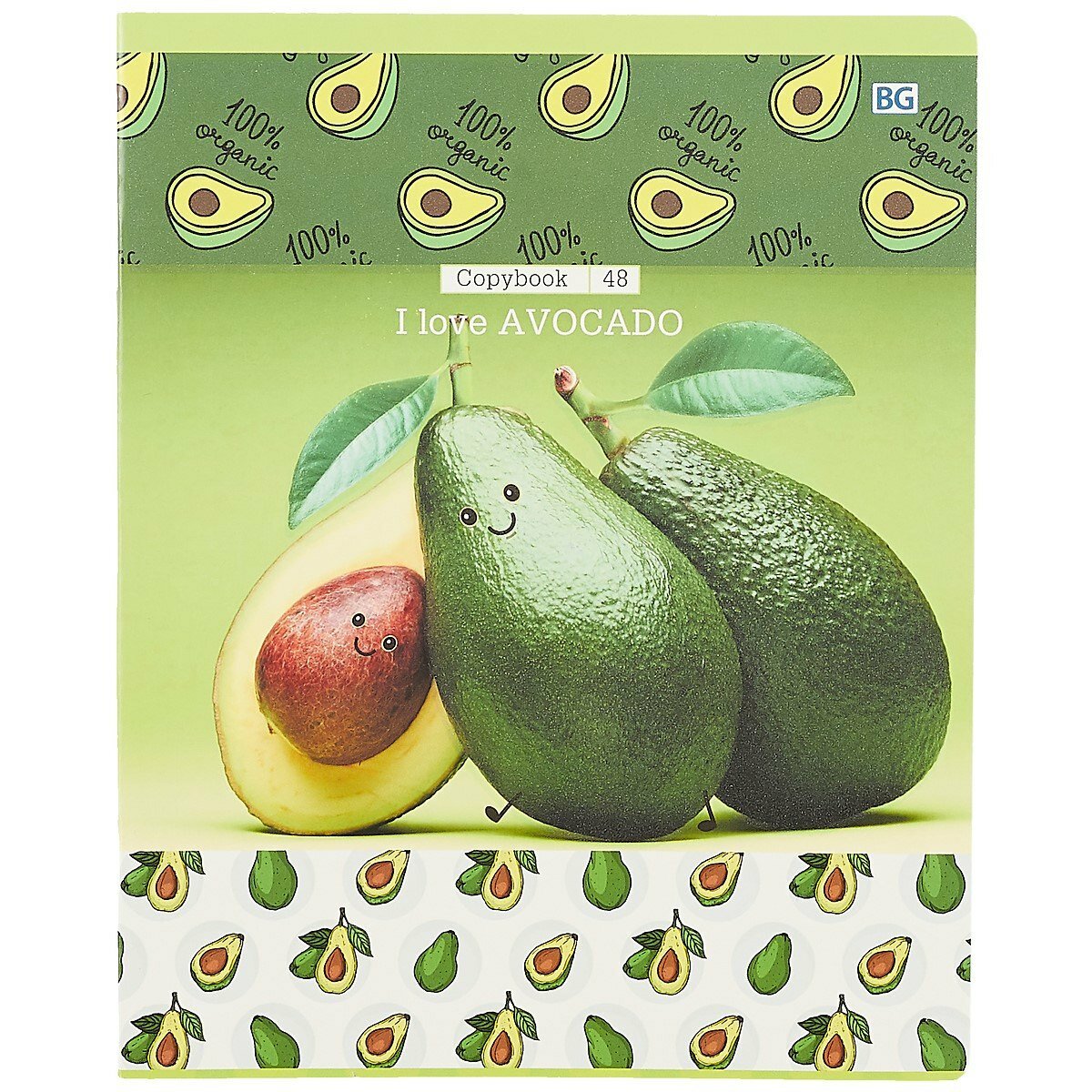 Тетрадь общая «Я люблю avocado!», 48 листов в клетку, А5, в ассортименте - BG