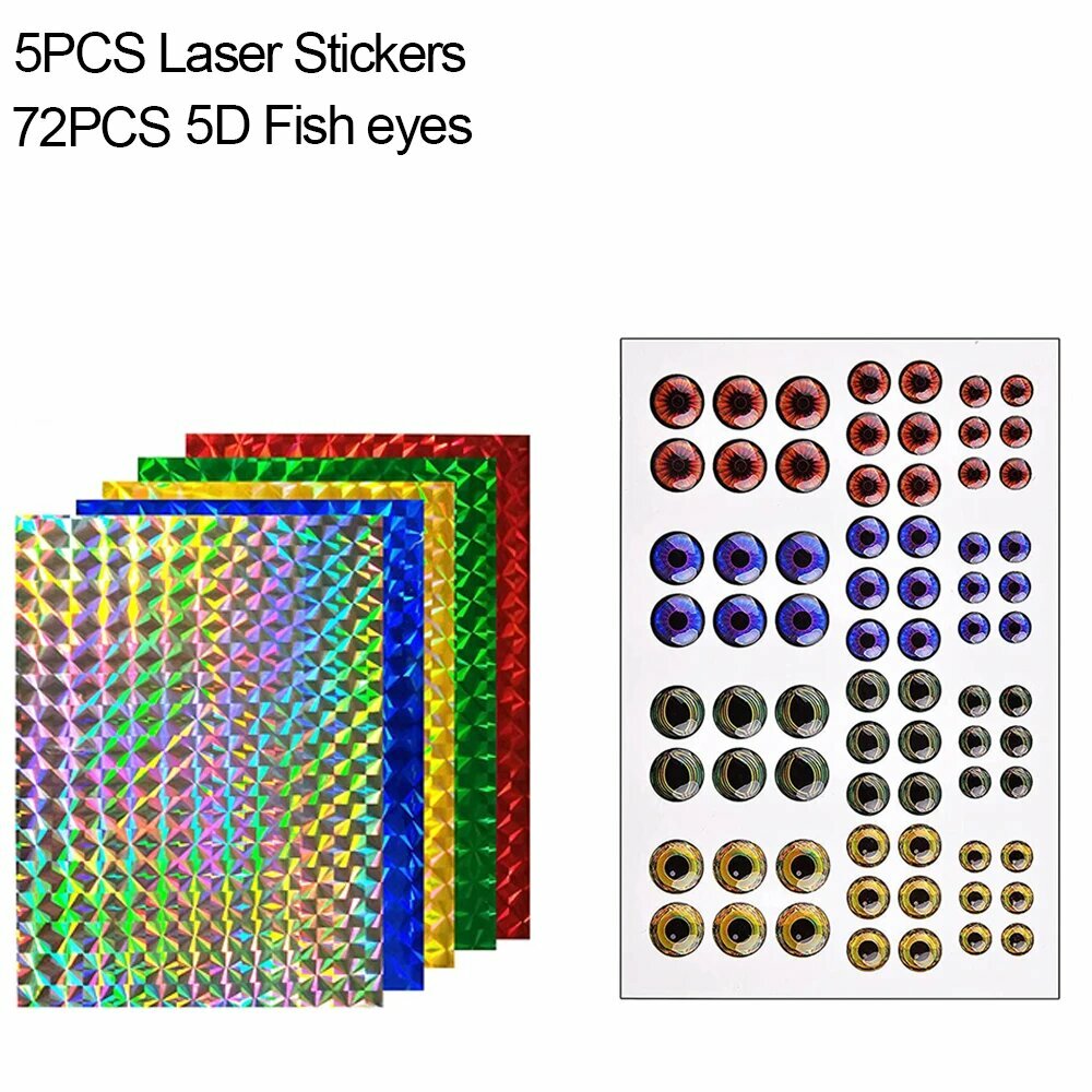 Голографические наклейки для рыболовных приманок Easy Catch 77PCS-Model A