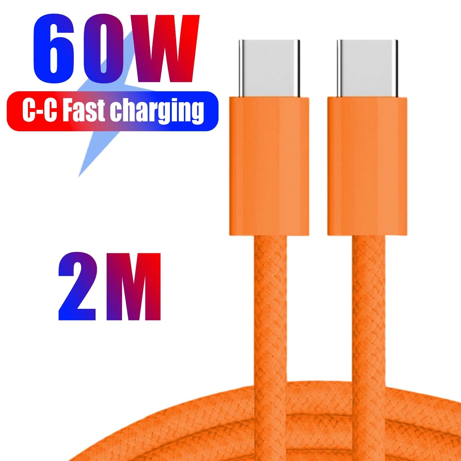 Кабель для быстрой зарядки, 60 Вт, линия передачи данных типа C к Type-C для Iphone 17 Pro Max 1/2/3 м, USBC к C, кабель, провод для IPhone 15 16 17