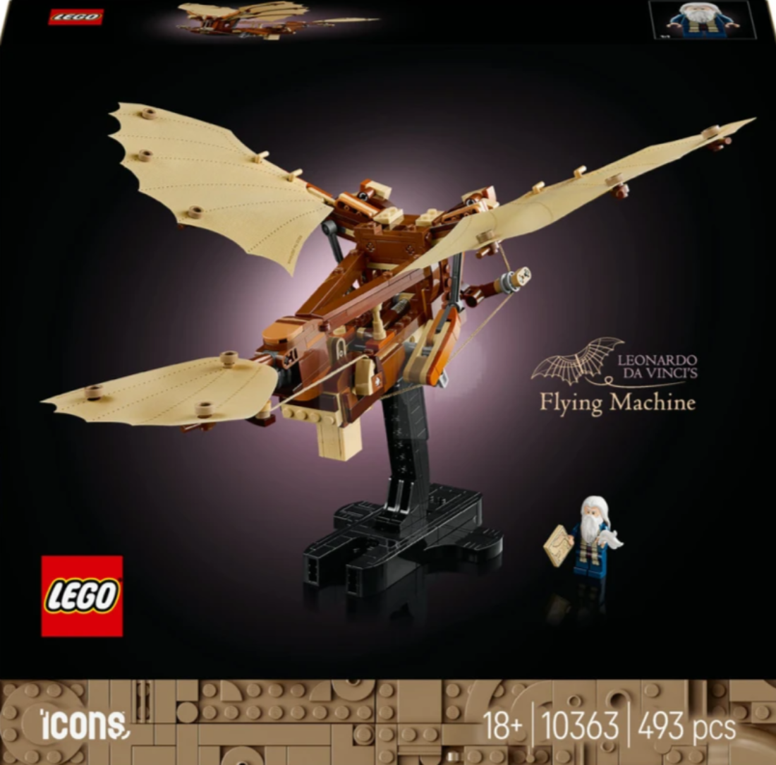 Конструктор LEGO Icons 10363 Летательный аппарат Леонардо да Винчи 10363, 493 детали