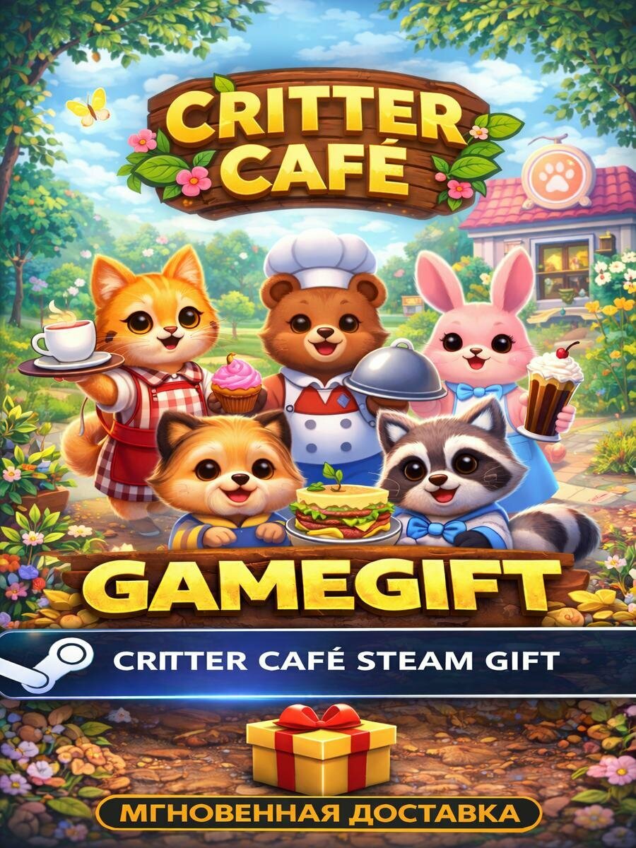 Игра Critter Café для STEAM ПК (PC) | Страна активации - Таиланд | Подарком на Ваш аккаунт | Автовыдача