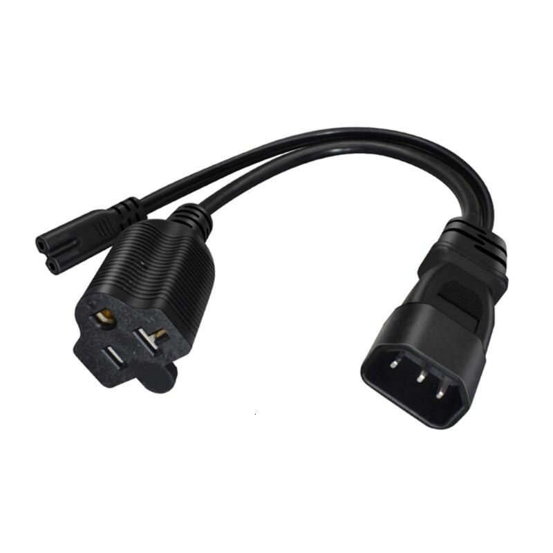 IEC320 C14 3PIN-адаптер Электрический мощный шнур с C7+5-20R и US 3 преобразователя отверстий 0,32M