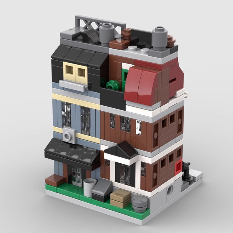 MOC-103295 Мини-зоомагазин, серия City Street View, сборные строительные блоки, головоломки, подарок