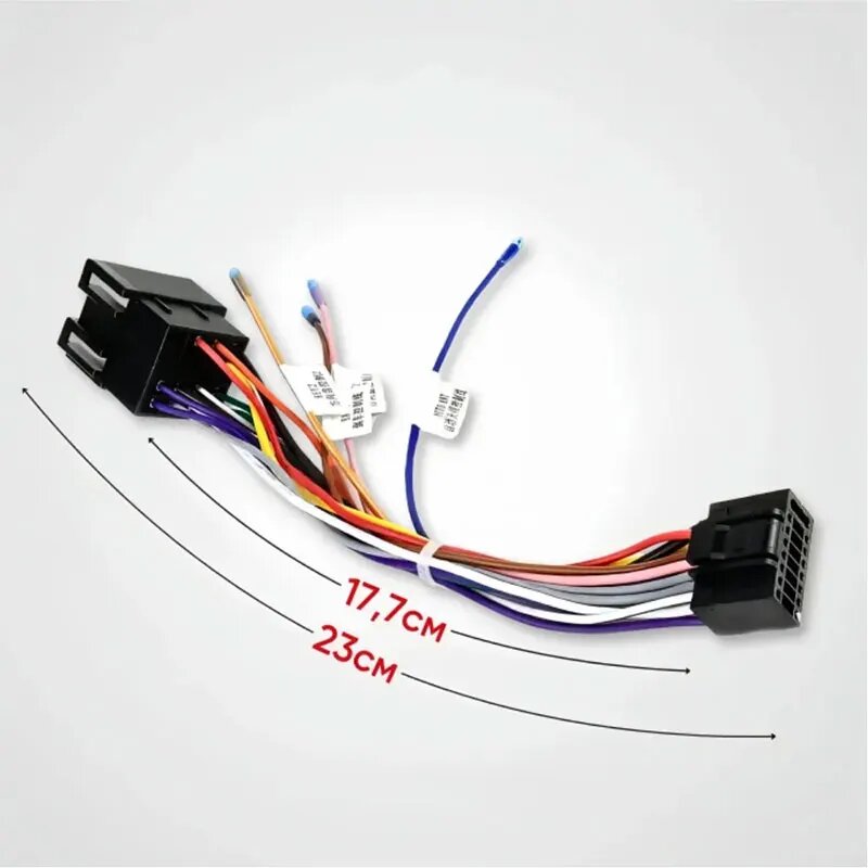 Универсальный 16-контактный автомобильный радиоприемник ISO, жгут проводов, стереоадаптер, штекер-мама, разъем для Sony, Icreative, Teyes