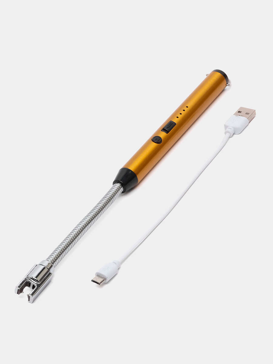 Электрозажигалка для газовой плиты зол/ Электрическая / USB / пьезовая